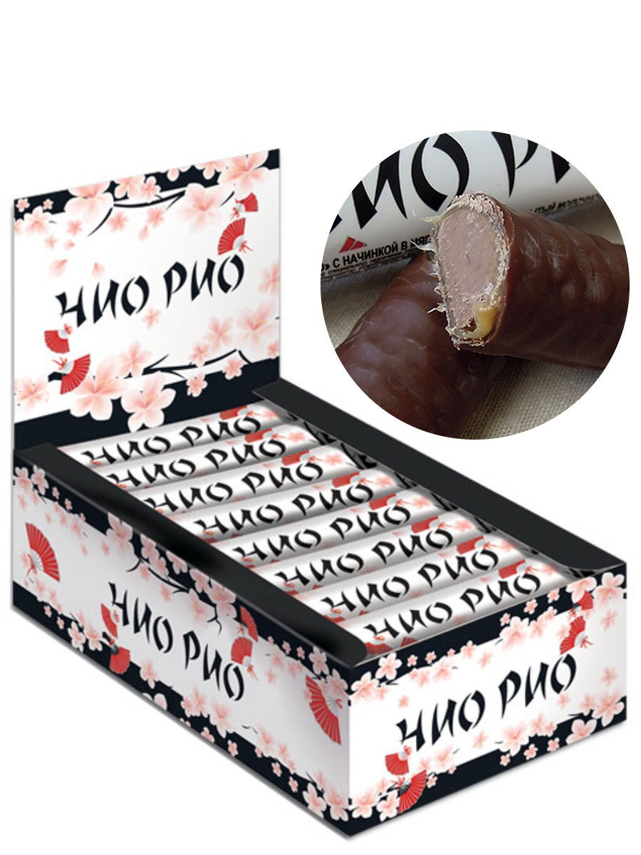 Батончик "ЧИО РИО" мягк.карамель глаз.молоч-шок 30гр*24 — купить в ...