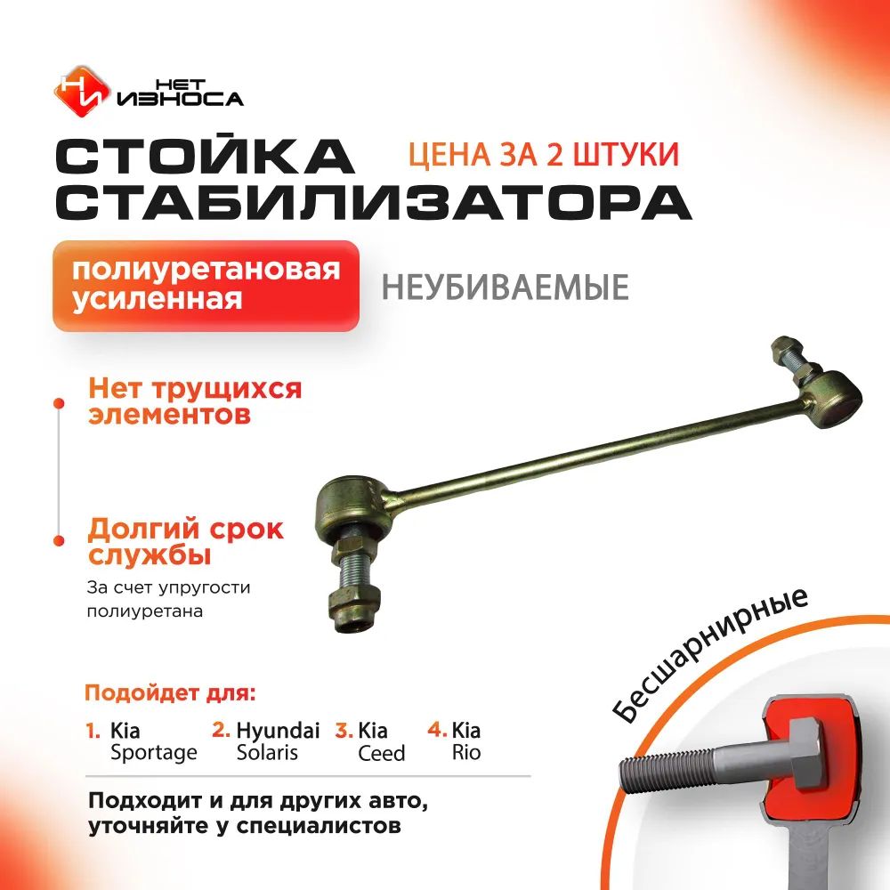 ( НЕТ ИЗНОСА ) Стойка стабилизатора полиуретановая усиленная NL056-2 ...