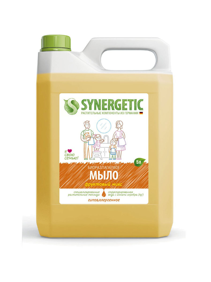 SYNERGETIC / Мыло жидкое для рук и тела "Фруктовый микс", 5л. — купить ...