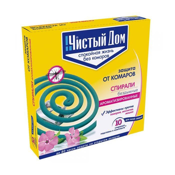 Спирали от комаров Чистый Дом 10 шт. — купить в интернет-магазине OZON ...