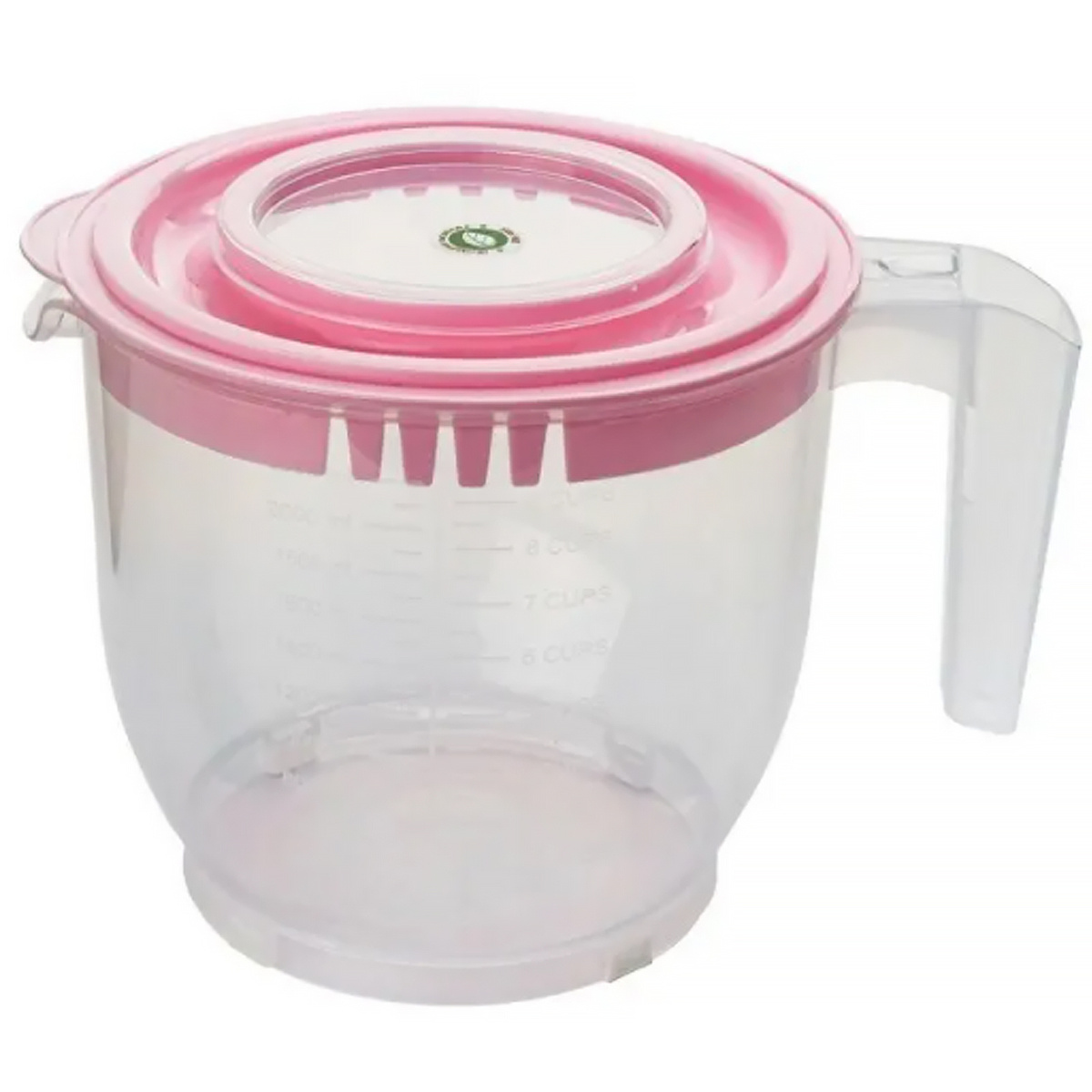 Емкость для блендера/миксера elfplast, 2200 мл, 1 шт, Пищевой пластик, розовый, прозрачный ...