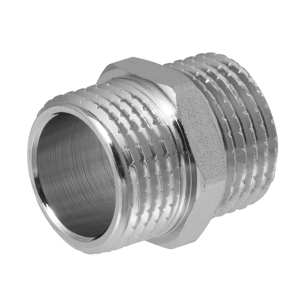 Ниппель (бочонок) латунный никелированный 1.1/4" н/н MPF, ИС.072167 ...