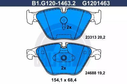 Колодки тормозные Galfer FOrA1-|GA|-B1-G120-1463-2///1 - купить по ...