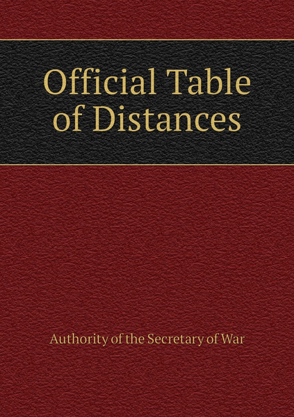 Official Table of Distances - купить с доставкой по выгодным ценам в ...