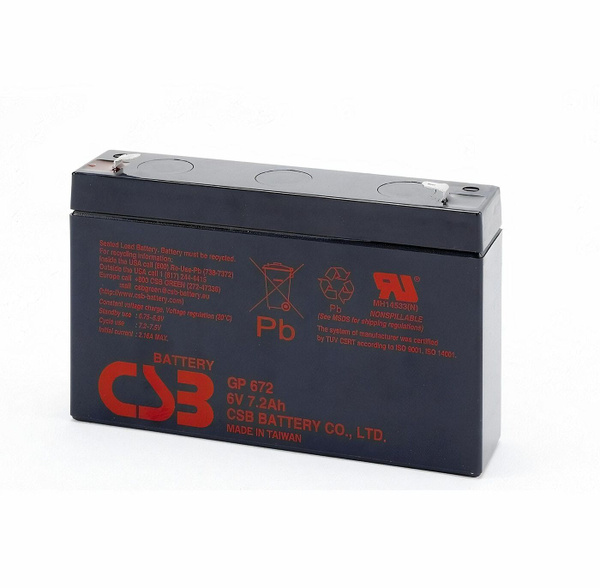 Батарея для ИПБ CSB GP 672 6 Вольт 7.2 Ач / 6V 7.2AH для детской ...
