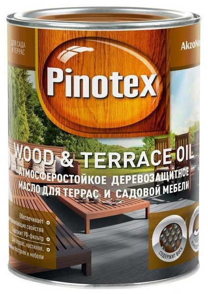 Масло для террас Pinotex Terrace Oil UV CLR ( база под колеровку) 0,9 л ...