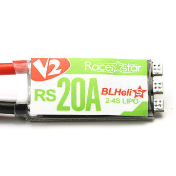 Характеристики Racerstar RS20A V2 Новый 20A Blheli S OPTO 2-4S Поддержка ESC Oneshot42 Multishot ...