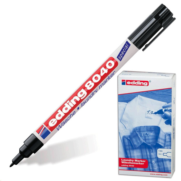 Маркер для белья EDDING 8040, устойчивый к стирке, черный, 1.0 мм ...