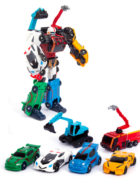 Робот трансформер Магма 6 состоящий из 6 отдельных роботов ...