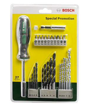Набор сверл и насадок-бит Bosch 27 предметов 2607017201 - купить по ...
