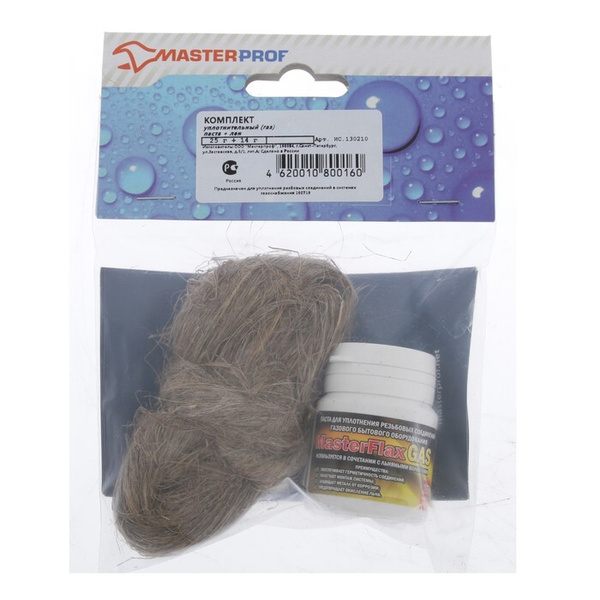 Паста уплотнительная Masterprof ИС.130210, со льном, для газового оборудования, 25 г - купить в ...