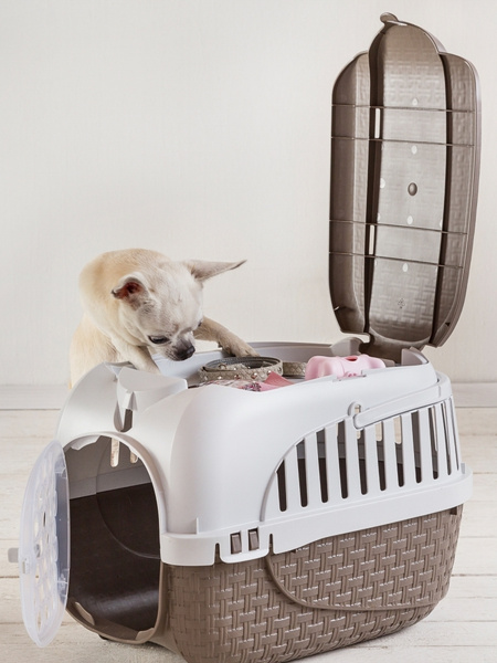 BAMA PET переноска KENNEL TOUR MAXI 59х38х37h см до 12 кг, коричневая ...