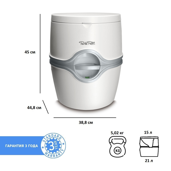 Электрический биотуалет жидкостный Therford (Тетфорд) Porta Potti 565 E ...