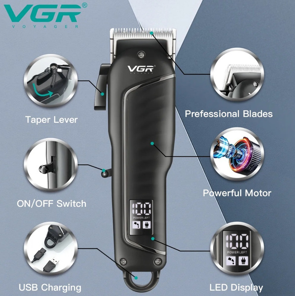 Машинка для стрижки VGR V-683, черный - купить по выгодным ценам в интернет-магазине OZON ...