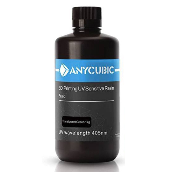 Фотополимерная смола Anycubic Basic, полупрозрачный зеленый (1 кг ...