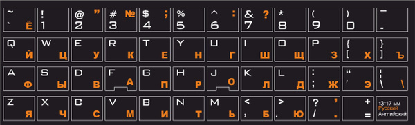 Комплектующие для клавиатур и мышейРусские русские буквы, защита для ...