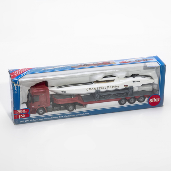 Масштабная модель Тягач Мерседес с яхтой, металл, пластик, Siku, Германия, 2012 г. купить на ...