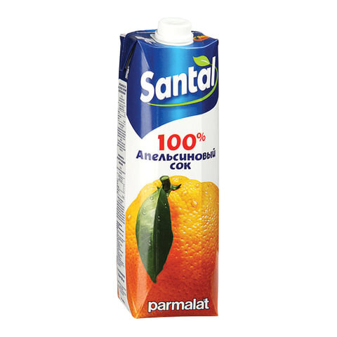 Сок SANTAL (Сантал), апельсиновый, 1 л, для детского питания, тетра-пак ...