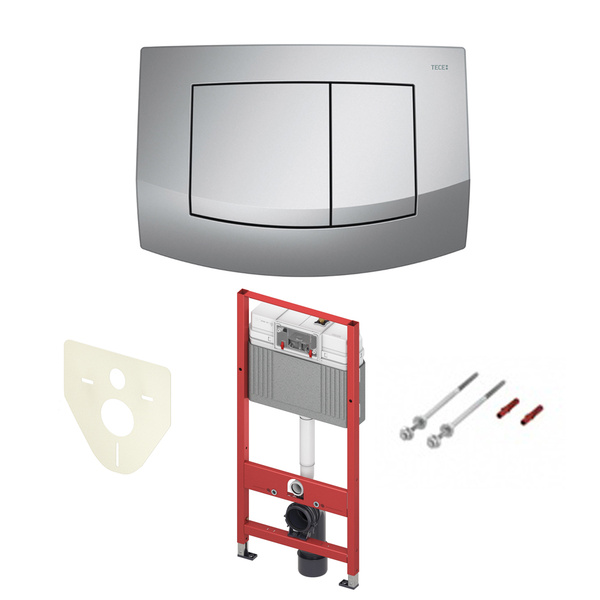 ТЕСЕ Инсталляция для подвесного унитаза TECE base kit 4 в 1 с панелью смыва ТЕСЕambia глянцевый ...