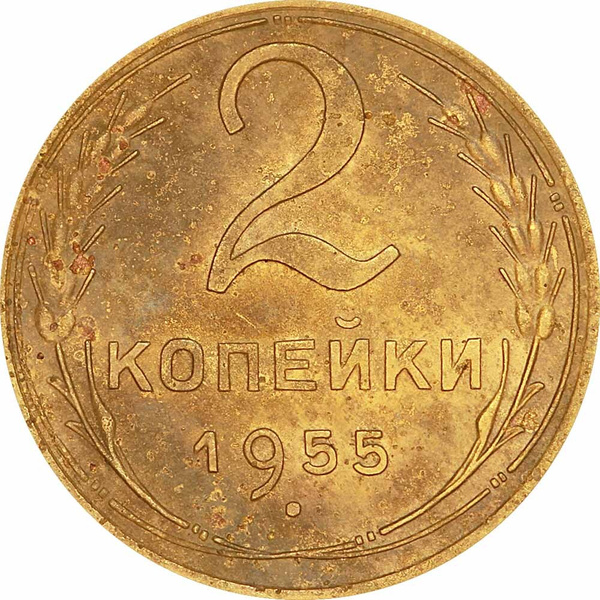 2 копейки 1955 СССР, из обращения - купить в интернет-магазине OZON с быстрой доставкой (240745871)