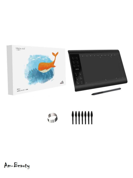 Графический планшет VINSA, A5, Mac OS, Windows, 8192 уровня, черный ...