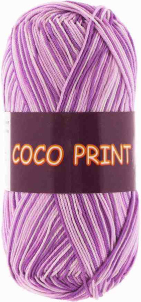 Пряжа Коко Принт Вита (Coco Print Vita), цвет: 4670 Сиреневый меланж, 1 ...