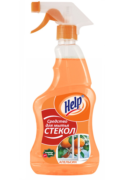 Моющее средство для стекол Help для пластиковых окон Апельсин 750 мл ...