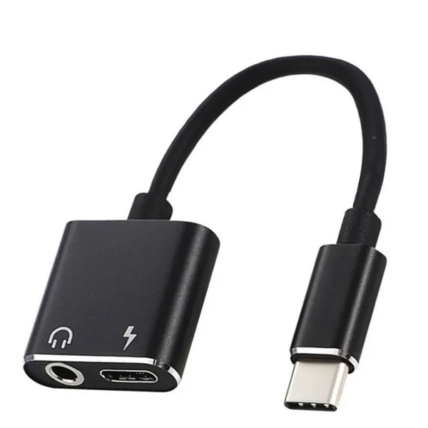 Кабель переходник Type-C на Type-C + aux Jack 3.5 mm переходник для ...