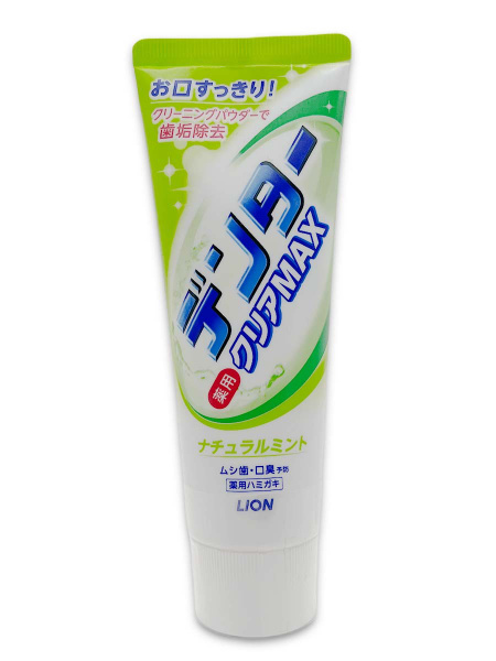 LION Зубная паста от кариеса с микропудрой Натуральная мята Dentor ...