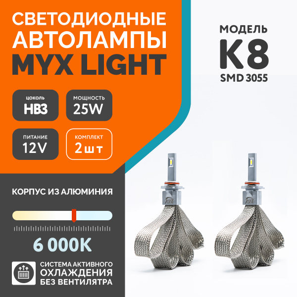 Лампа автомобильная MYX От автомобильной сети, 12 В, 2 шт. купить по ...