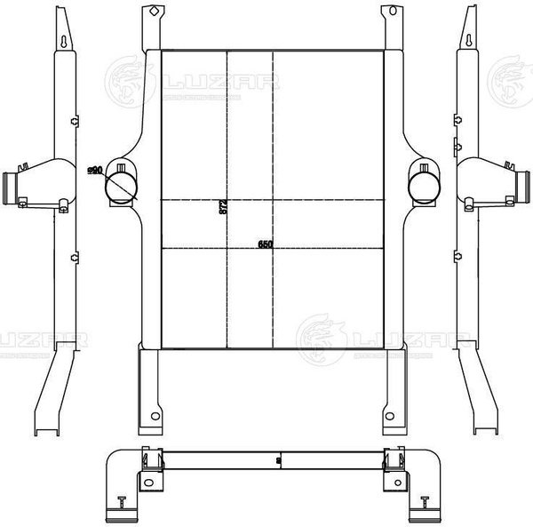 Радиатор интеркулера для автомобилей Iveco Stralis (02-)/(12-)/X-WAY ...