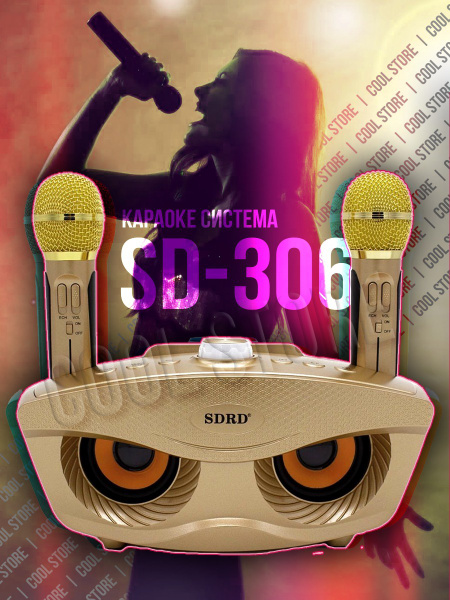Караоке система беспроводная SDRD SD-306 Сова Золотая - купить с ...