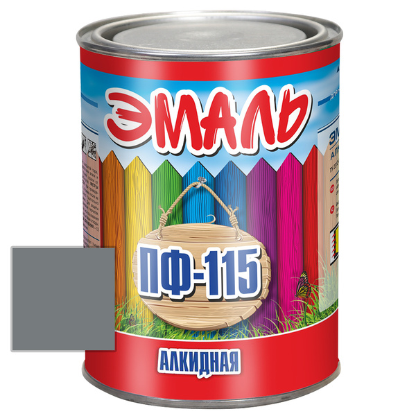 Грунт-эмаль ВИТ color ПФ-115Z Гладкая, Алкидная, Полуглянцевое покрытие ...