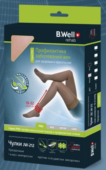 Чулки компрессионные B.Well бежевый, 1 класс компрессии купить на OZON ...
