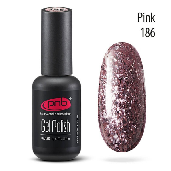Гель лак для ногтей PNB Gel polish UV/LED 186 покрытие для маникюра и педикюра глянцевый star ...