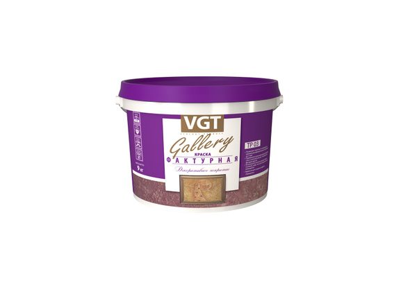 Краска VGT Фактурная Фактурная, Акрилатная, Полуглянцевое покрытие ...
