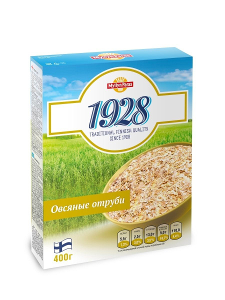 Хлопья овсяные отруби Myllyn Paras 1928 (Мюллюн Парас), 400 г / Овсяные ...
