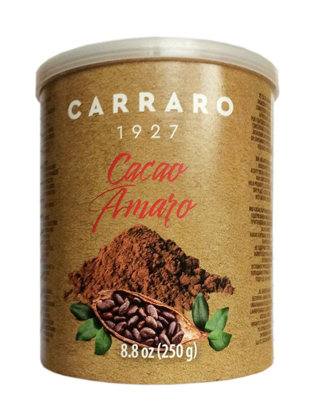 Какао растворимый Carraro Cacao Amaro (без сахара) банка 250гр купить ...