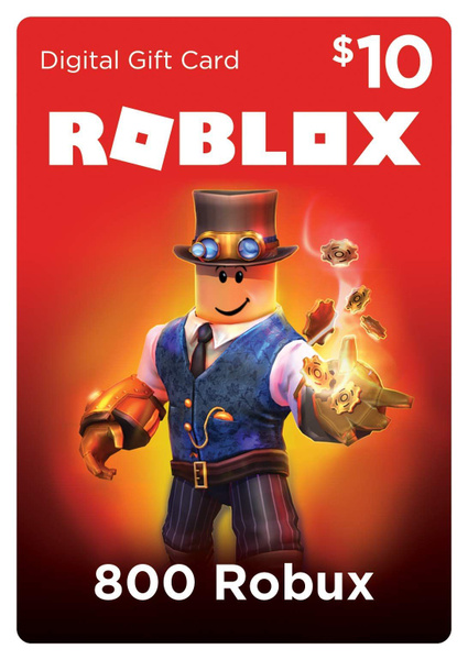 Карта пополнения Roblox, 10 USD 800 Robux Gift Card Код активации ...