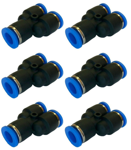 Тройник быстросъемный под пневмошланг 12 мм Y-образный (6 штук) купить ...