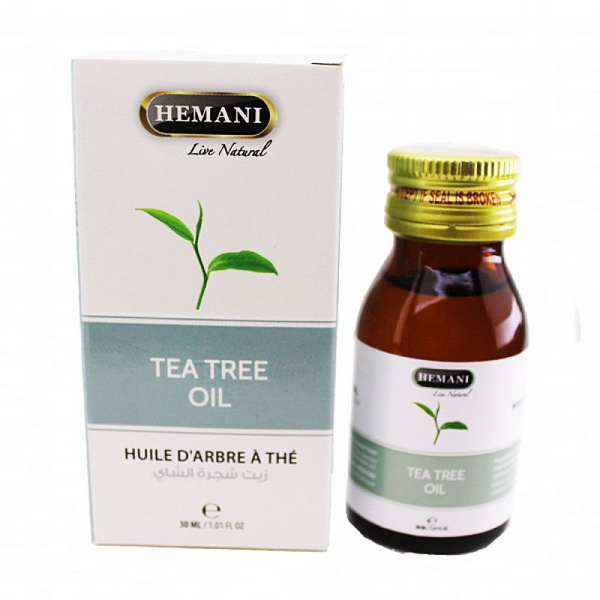 Масло чайного дерева Хемани (Tea tree Oil Hemani) для ухода за жирной и ...