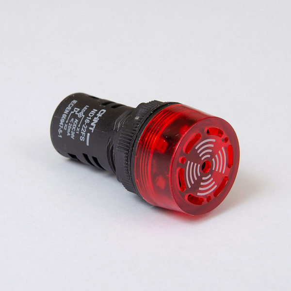 593394 Сигнализатор звуковой ND16-22FS 22 мм красный LED АС/DC24В (R ...