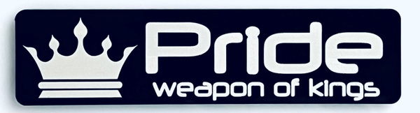 Шильдик; эмблема Pride Weapon of kings (черный), 12х3см на ...
