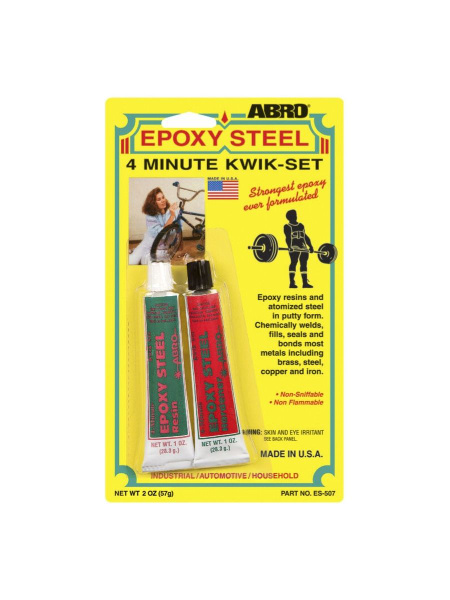 Клей эпоксидный двухкомпонентный ABRO epoxy steel 2x57 г ES-507 ...