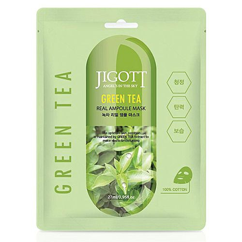 Jigott Маска ампульная с зеленым чаем - Green tea real ampoule mask ...