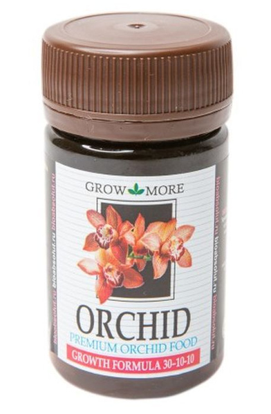 Удобрение для орхидей GROW MORE ORCHID GROWTH FORMULA 30-10-10, порошок ...