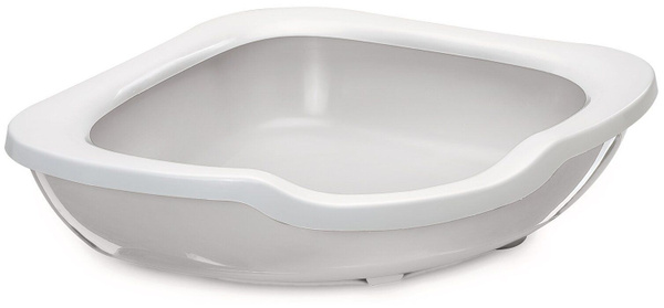 Imac туалет для кошек с бортом угловой FRED, серый, 51х51х15,5см купить ...