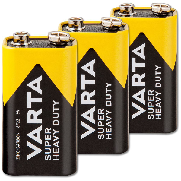 Батарейка солевая Krona 9V 6R61 (6F22) Varta Heavy Duty, 3 шт. - купить ...