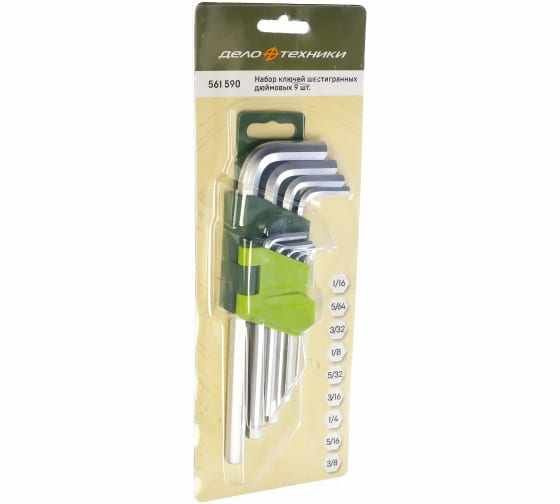 Набор шестигранных дюймовых ключей 9 шт ДТ/40 Дело Техники 561590 ...