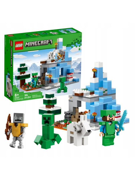 21243 Конструктор LEGO Minecraft The Frozen Peaks Ледяные вершины 304 ...